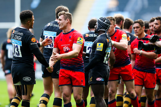 Jamie Shillcock Worcester Warriors Congratulates Juan Editorial Stock ...