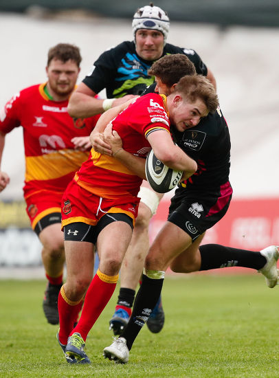 Dragons Jared Rosser Tackled By Zebres Editorial Stock Photo - Stock ...