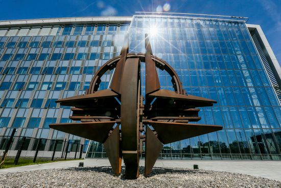 Nato Star Sculpture Seen Front New Editorial Stock Photo - Stock Image ...