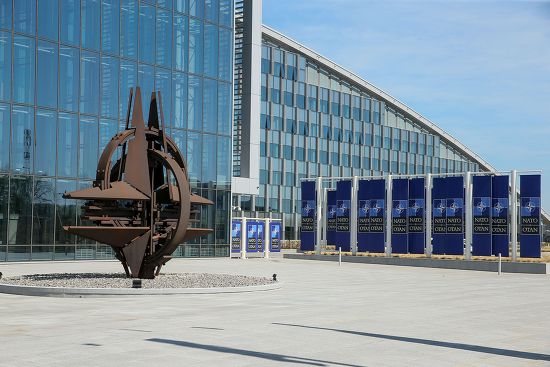 Nato Star Sculpture Seen Front New Editorial Stock Photo - Stock Image ...