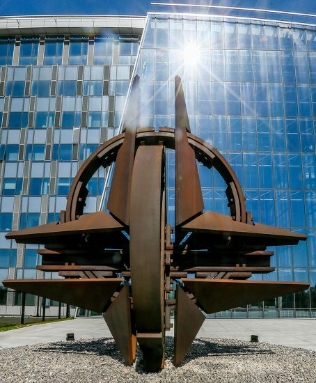 Nato Star Sculpture Seen Front New Editorial Stock Photo - Stock Image ...