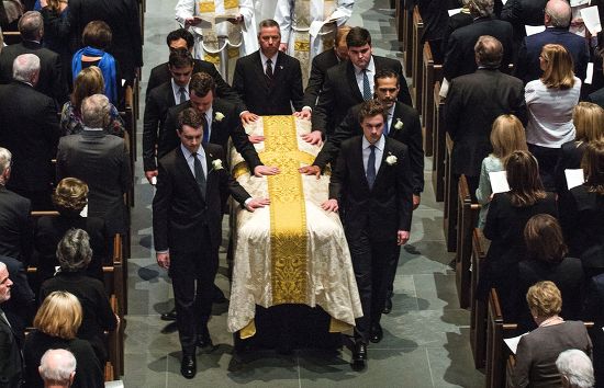 Pall Bearers Carry Casket Former First Editorial Stock Photo - Stock ...