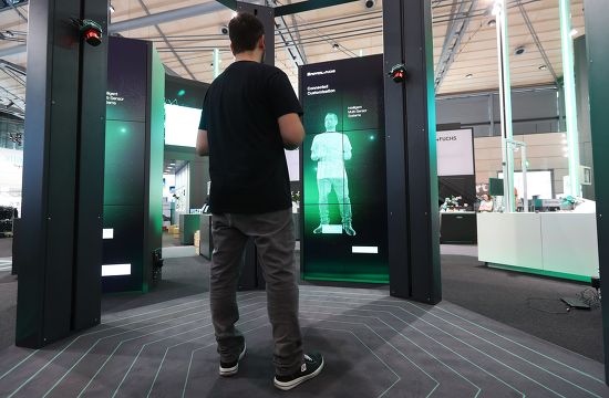 Man Stands Inside Full Body Scanning Editorial Stock Photo - Stock ...