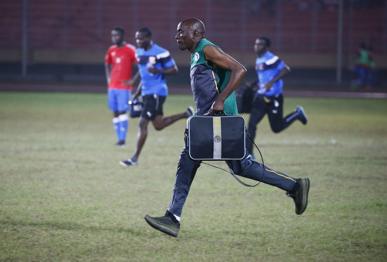 Medics Run Onto Pitch Treat Injured Editorial Stock Photo - Stock Image ...