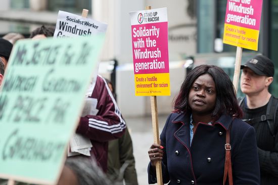 Protest Solidarity Windrush Generation Against Impact Editorial Stock ...