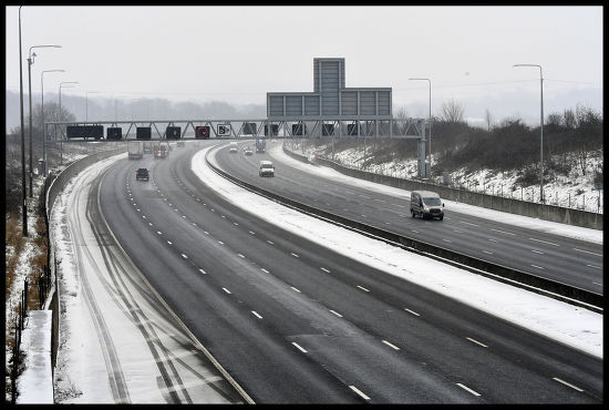 Traffic On Near Empty M25 Junction Editorial Stock Photo - Stock Image ...