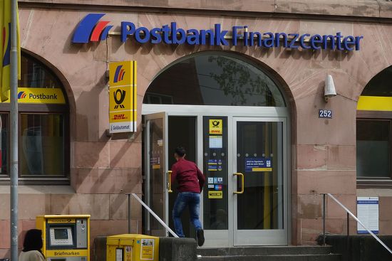 Customer Enters Postbank Finanzcenter Bank Branch Editorial Stock Photo ...