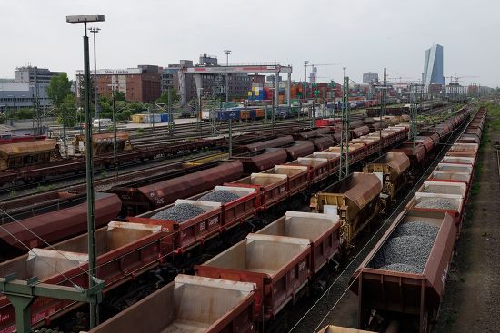 General View Freight Train Container Yard Editorial Stock Photo - Stock ...