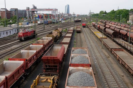 General View Freight Train Container Yard Editorial Stock Photo - Stock ...