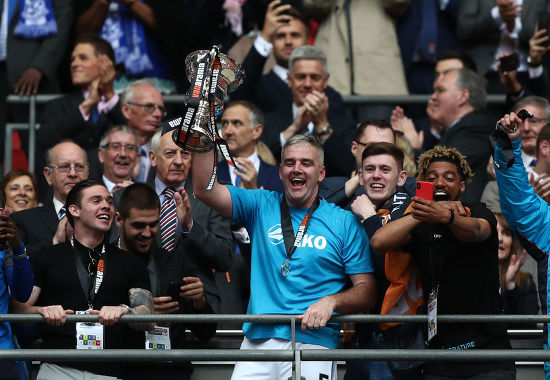 Steve Mcnulty Tranmere Rovers Lifts Trophy Editorial Stock Photo ...