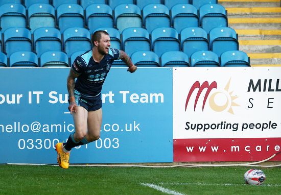 Luke Briscoe Featherstone Rovers Celebrates Scoring Editorial Stock ...