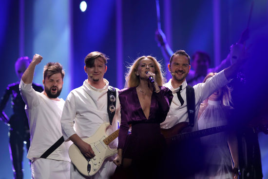 Humans Representing Romania Goodbye Perform During Editorial Stock ...