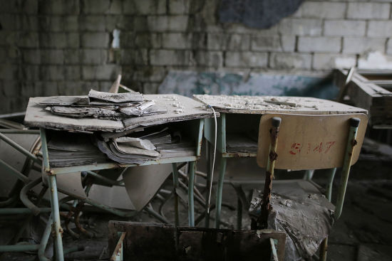 Books Desks Seen Classroom Inside Destroyed Editorial Stock Photo ...