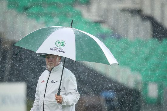 Umpire Alan Neil Inspects Pitch During Editorial Stock Photo - Stock ...