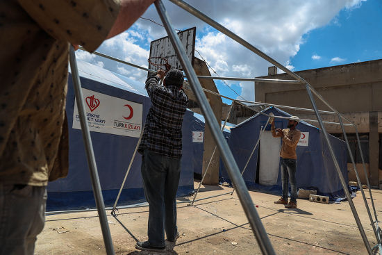 People Build Tents Courtyard School That Editorial Stock Photo - Stock ...