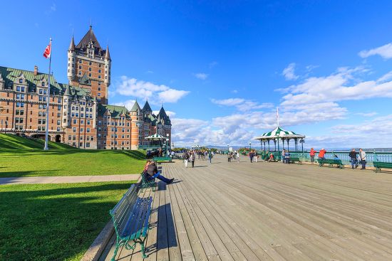Seaside Promenade Dufferin Terrace Chateau Frontenac Editorial Stock ...