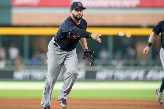Cleveland Indians First Baseman Yonder Alonso Editorial Stock Photo ...