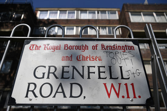 Road Sign Displayed Near Remains Grenfell Editorial Stock Photo - Stock ...