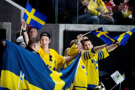 Fans Sweden Cheer During Iihf World Editorial Stock Photo - Stock Image ...