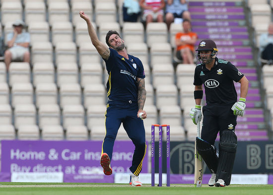 Hampshires Reece Topley Bowling Action Editorial Stock Photo - Stock ...