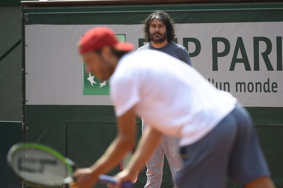 Lucas Pouille Emmanuel Planque During Training Editorial Stock Photo ...