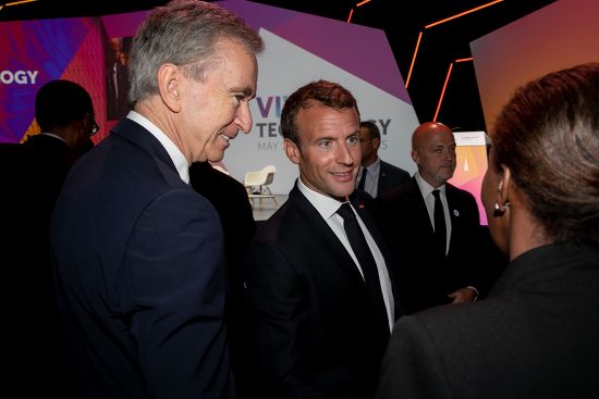 Bernard Arnault Lvmh President Emmanuel Macron Editorial Stock Photo ...