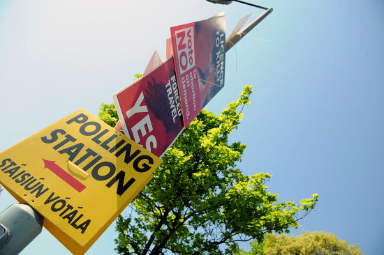 Yes No Campaign Posters Pictured Direction Editorial Stock Photo ...