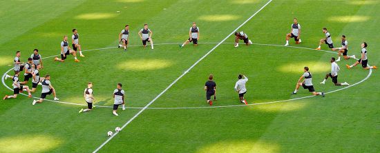 Liverpool Players Conduct Stretching Exercises During Editorial Stock ...