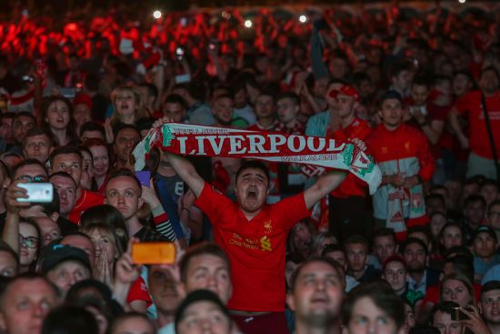 Supporter Liverpool Reacts Fans Real Madrid Editorial Stock Photo ...