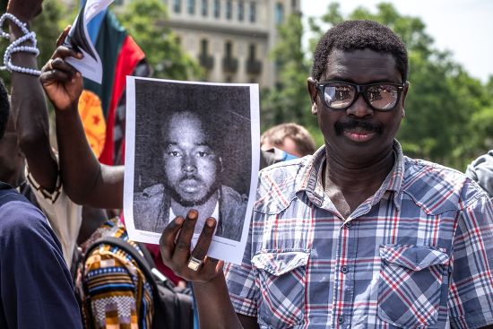 Black Man Shows Portrait Person Who Editorial Stock Photo - Stock Image ...