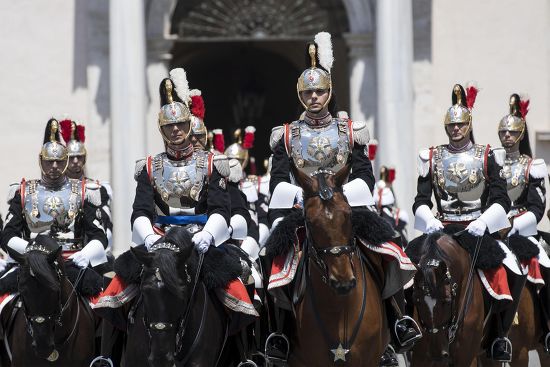 Carabinieri Mounted Police Officers Perform Changing Editorial Stock ...