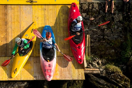 Kayakers Action During Kayak Cross Icf Editorial Stock Photo - Stock ...