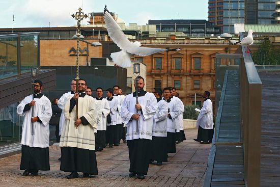 Priests March During Catholic March Sydney Editorial Stock Photo ...