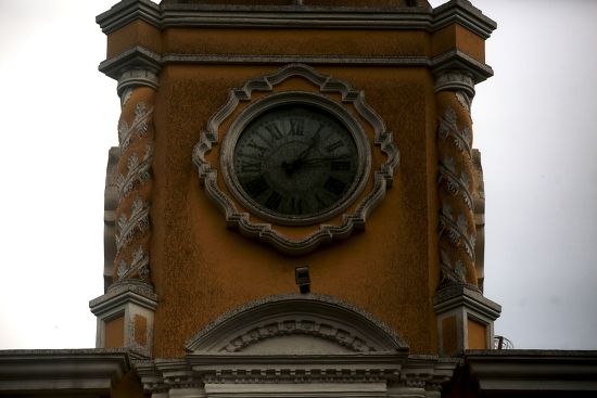 View Arco Clock Covered Ashes Fuego Editorial Stock Photo - Stock Image ...
