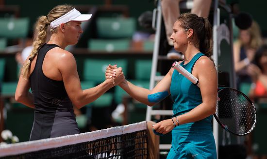Caroline Wozniacki Denmark Daria Kasatkina Russia Editorial Stock Photo ...