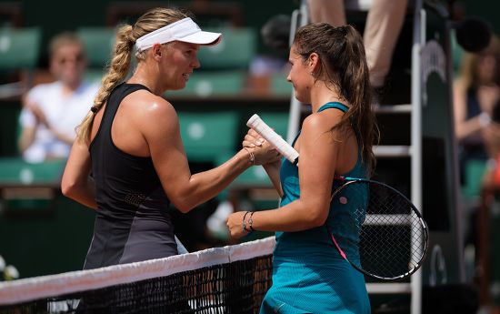 Caroline Wozniacki Denmark Daria Kasatkina Russia Editorial Stock Photo ...