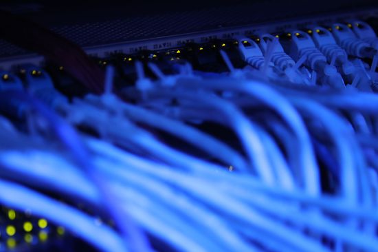 Multiple Highspeed Internet Cables Connect Data Editorial Stock Photo ...