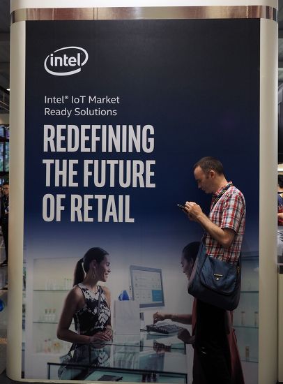 Visitor Standing Beside Intel Signboard Reading Editorial Stock Photo ...