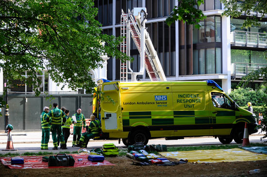 London Ambulance Service Staff Work Scene Editorial Stock Photo - Stock ...