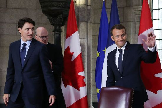 Justin Trudeau Emmanuel Macron Editorial Stock Photo - Stock Image ...