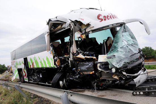 General View Heavily Damaged Bus After Editorial Stock Photo - Stock ...