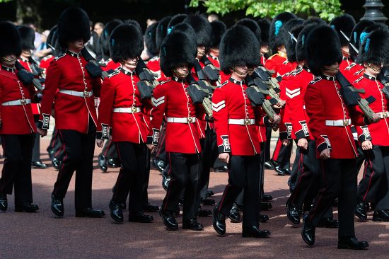 Coldstream Guards Marching On Parade Mall Editorial Stock Photo - Stock ...