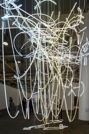 Artwork Neon Forms 2015 By British Editorial Stock Photo - Stock Image ...