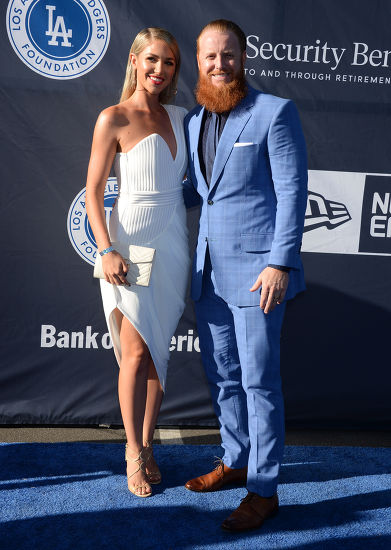 Justin Turner Wife Kourtney Editorial Stock Photo - Stock Image ...