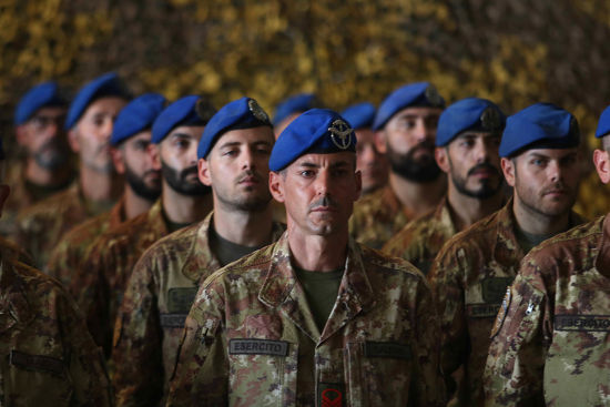Italian Soldiers Nato Resolute Support Train Editorial Stock Photo ...