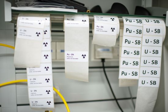 Warning Stickers Solid Nonburnable Plutonium Uranium Editorial Stock ...