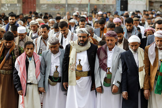 Yemenis Attend Eid Alfitr Prayers Square Editorial Stock Photo - Stock ...