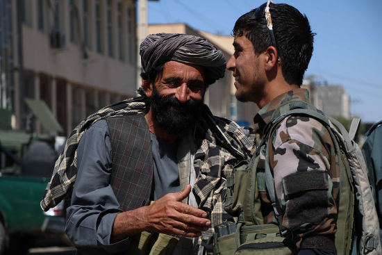 Taliban Militant Shakes Hands Afghan Army Editorial Stock Photo - Stock ...