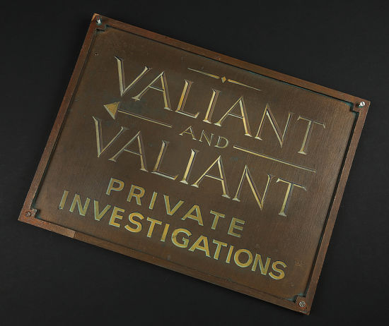 Valiant Valiant Private Investigations Office Sign Editorial Stock ...