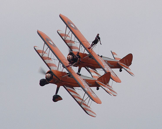 Aerobatics Super Wing Walkers Their Vintage Editorial Stock Photo ...